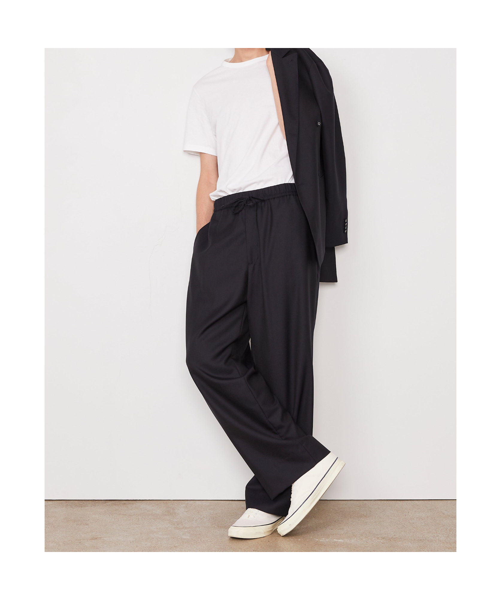 OFFICINE GÉNÉRALE Officine Generale Drawstring Casual Trousers